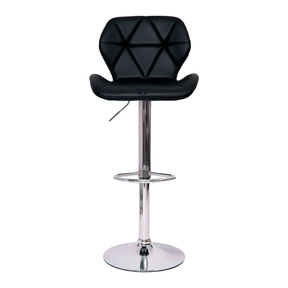 Banqueta Slim Confort Com Regulagem de Altura Preta - Waw Design